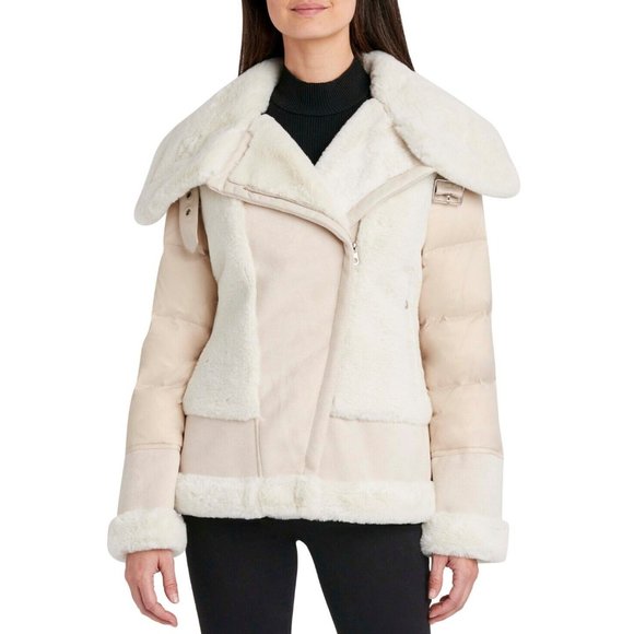 Tahari | Jackets & Coats | Tahari Womens Xl Fauxshearling Puffer Coat ...